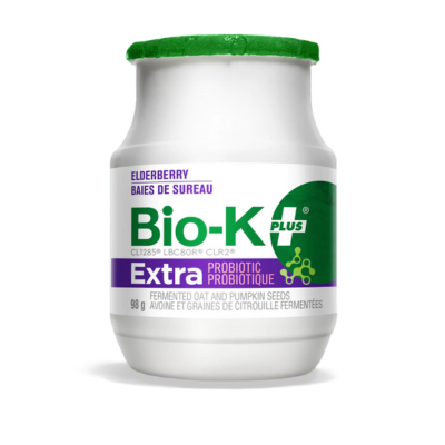 Bio K Extra Drinkable Vegan Probiotic with Wellmune® - Elderberry 98G ...